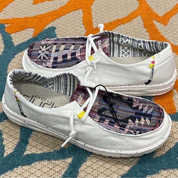 Hey Dude | Shoes | Hey Dude Wendy Boho Distressed Azca Womens Slip On ...